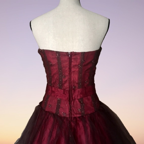 Dresses | Masquerade Formal Dress Burgundy Ball Gown Prom | Poshmark